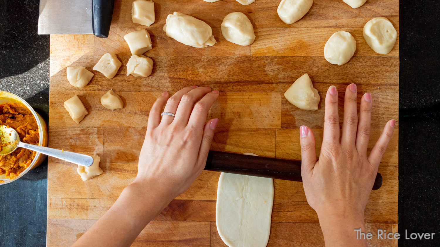 Pumpkin Mooncakes with Maple & Bacon | 南瓜培根枫糖月饼 - The Rice Lover